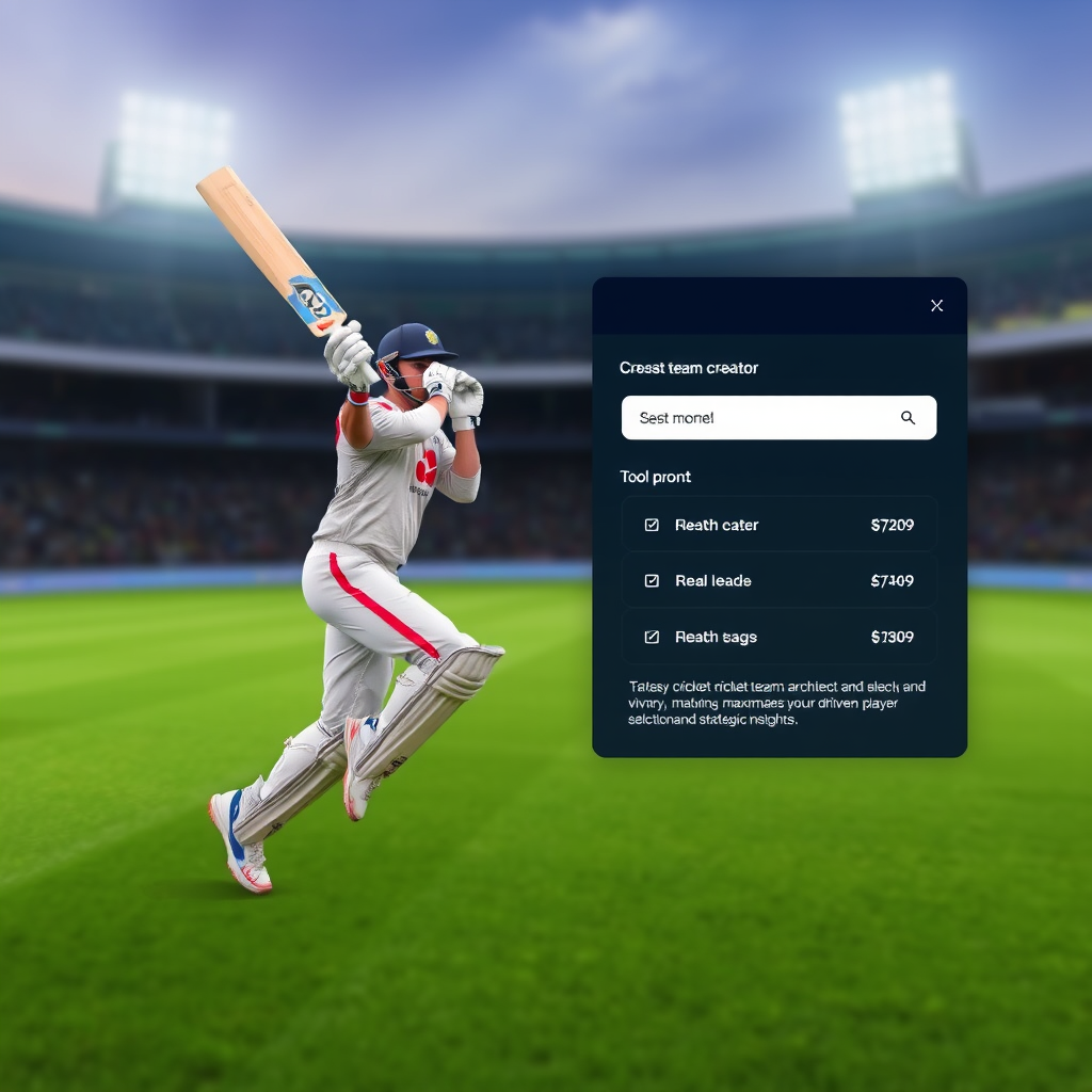 Cricket fantasy team create fantasy - (Free, No Signup AI Tool)