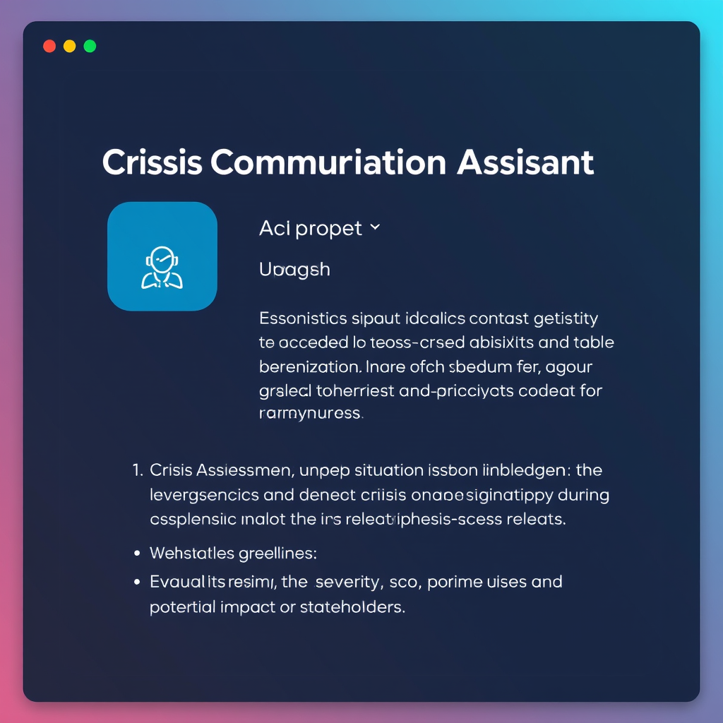 Crisis Communication Assistant - (Free, No Signup AI Tool)
