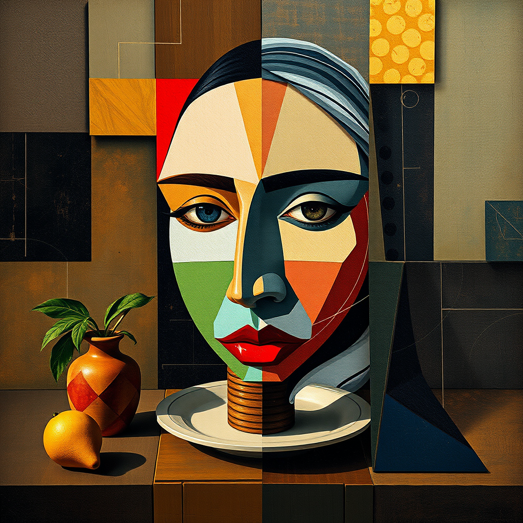 Cubism Art mix Realism - (Free, No Signup AI Tool)
