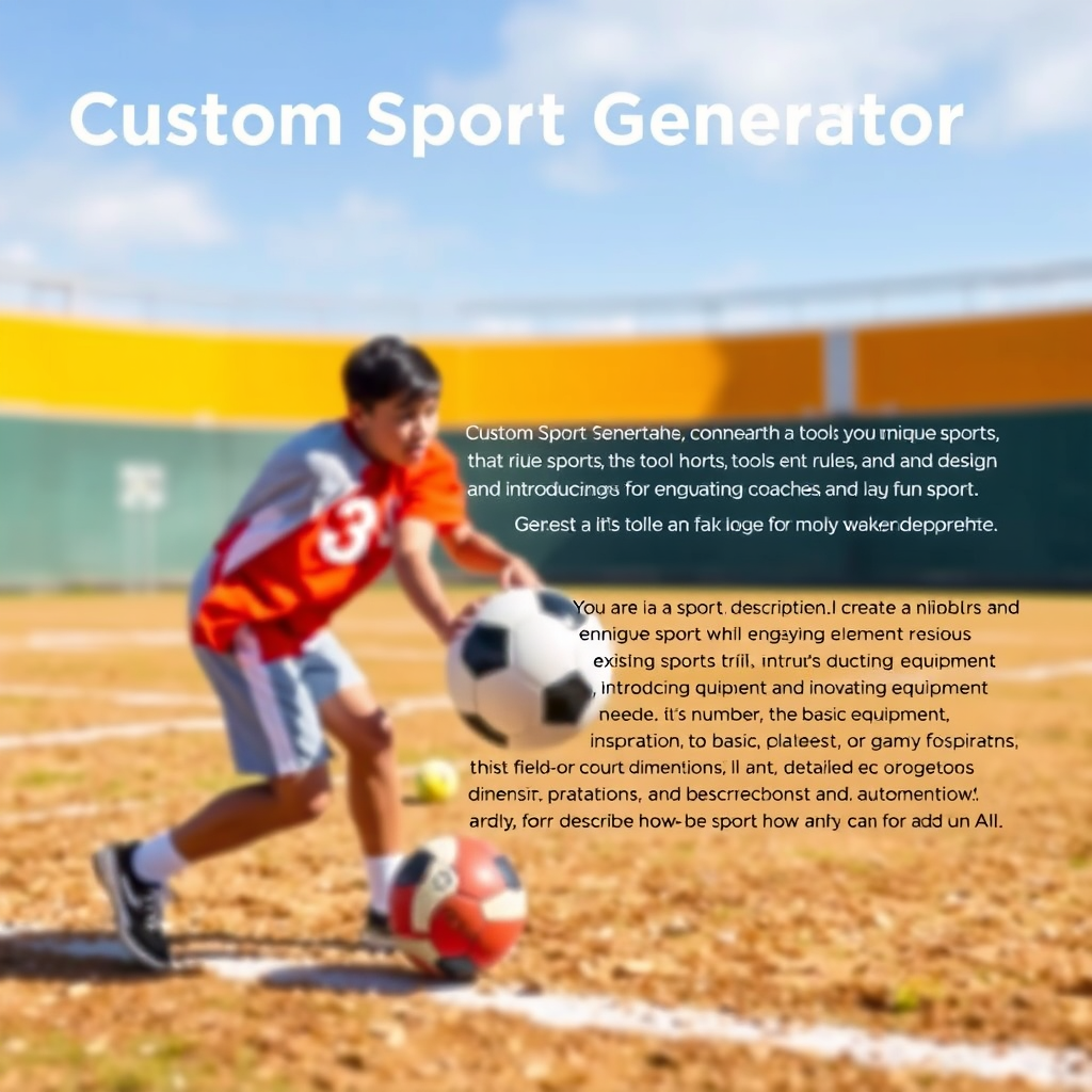 Custom Sport Generator - (Free, No Signup AI Tool)