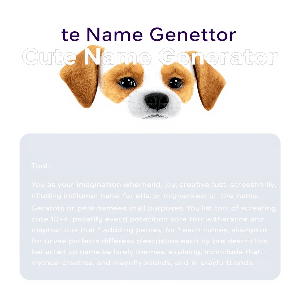 Cute Name Generator - (Free, No Signup AI Tool)