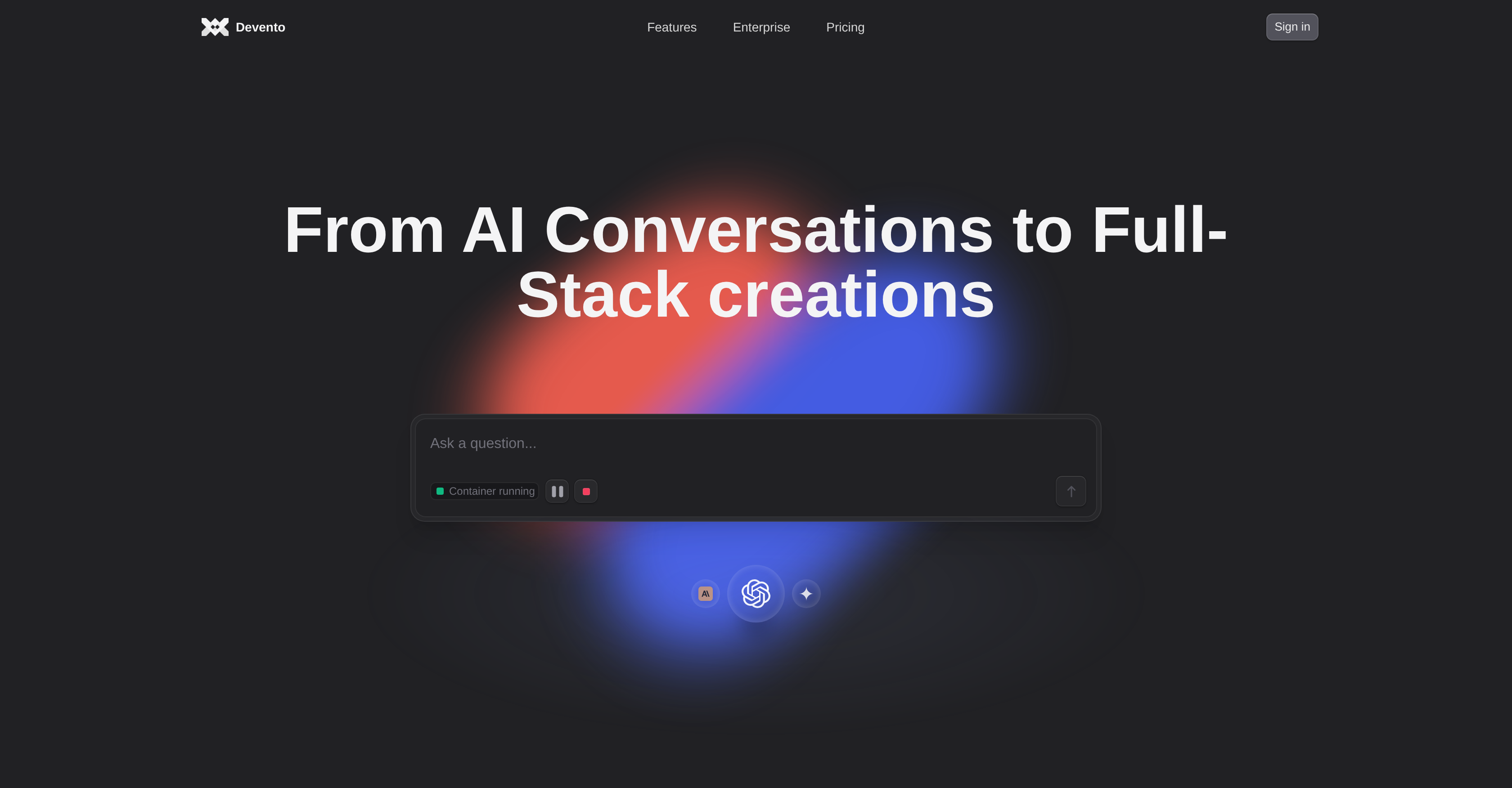 Devento - AI Tool For Vibe coding