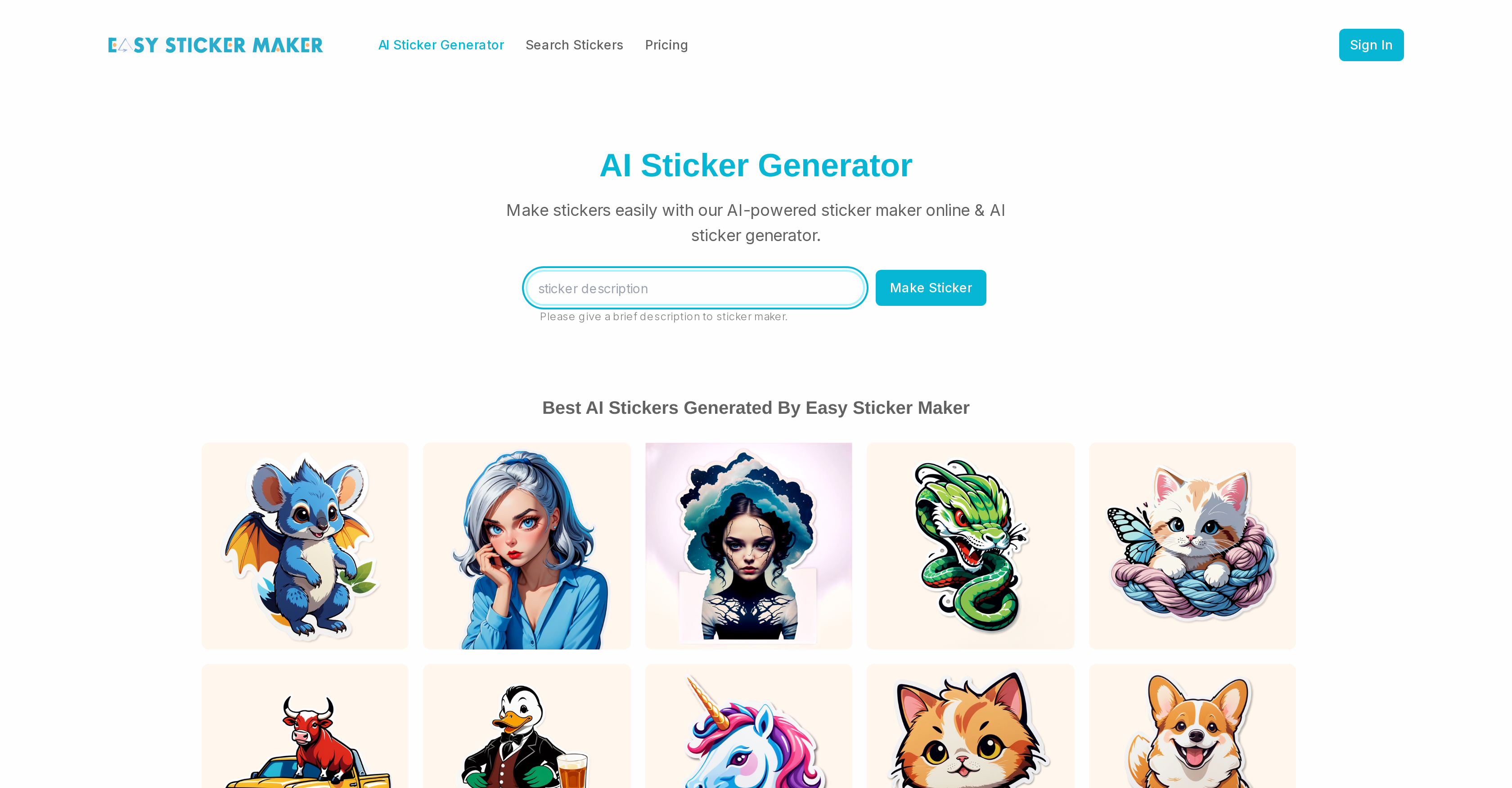 Easy Sticker Maker - AI Tool For Stickers