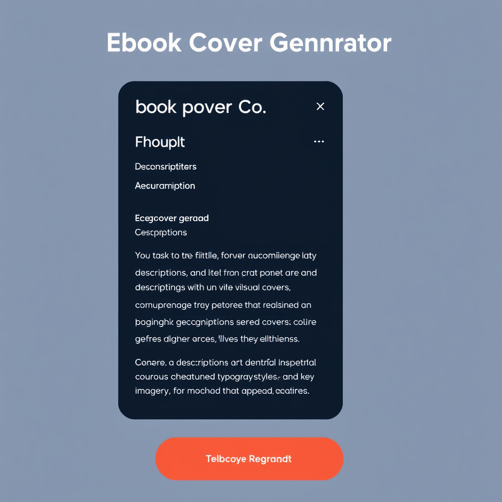Ebook Cover Generator - (Free, No Signup AI Tool)
