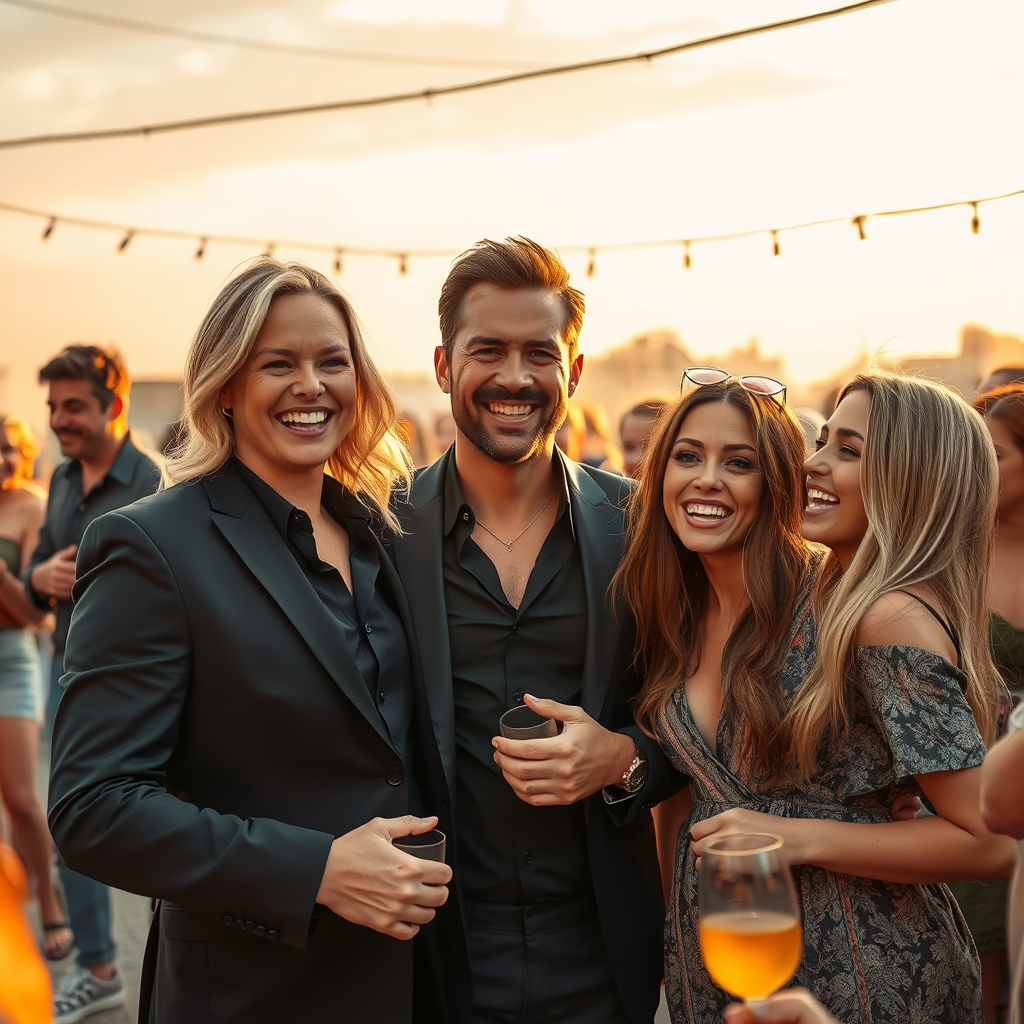Epic Celebrity Rooftop Moment – Hyper-Realistic Group Photo - (Free, No ...