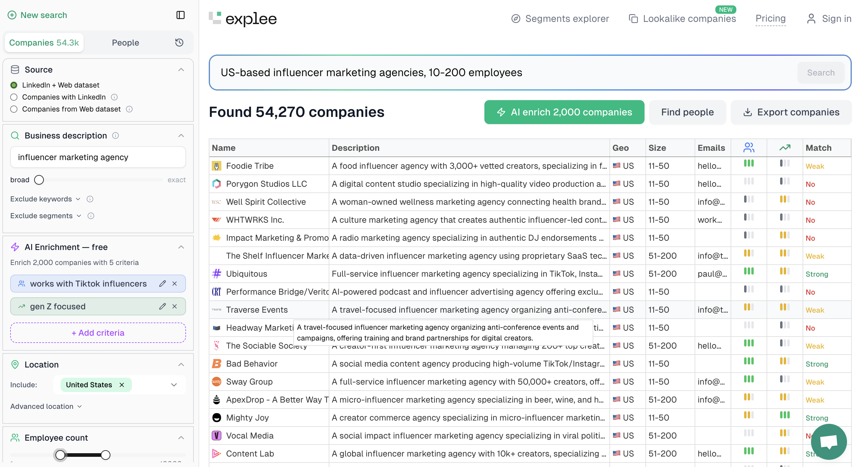Explee v1.1.2 - AI Tool For Prospecting