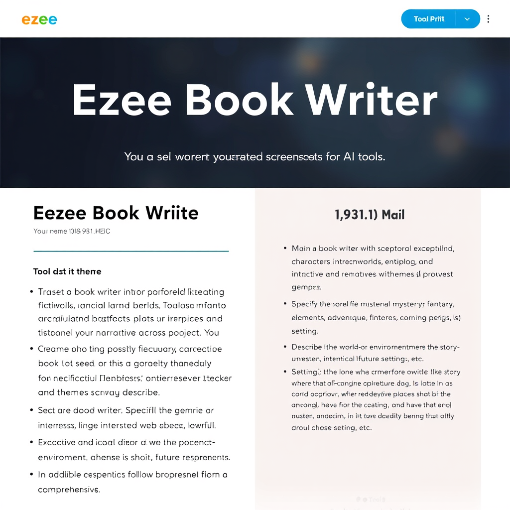 Ezee Book Writer - (Free, No Signup AI Tool)