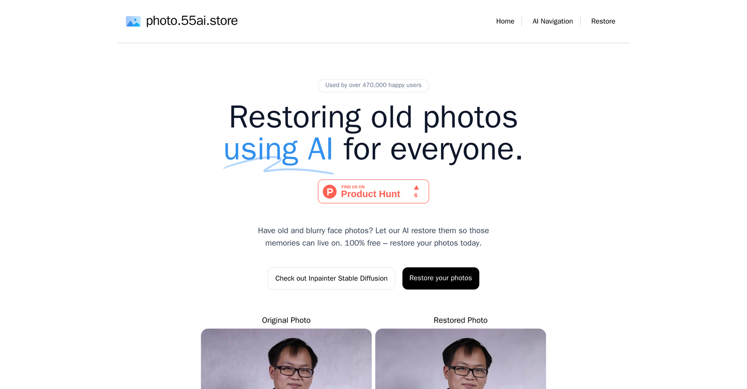 Face Photo Restorer And 8 Other AI Alternatives For Image restoration