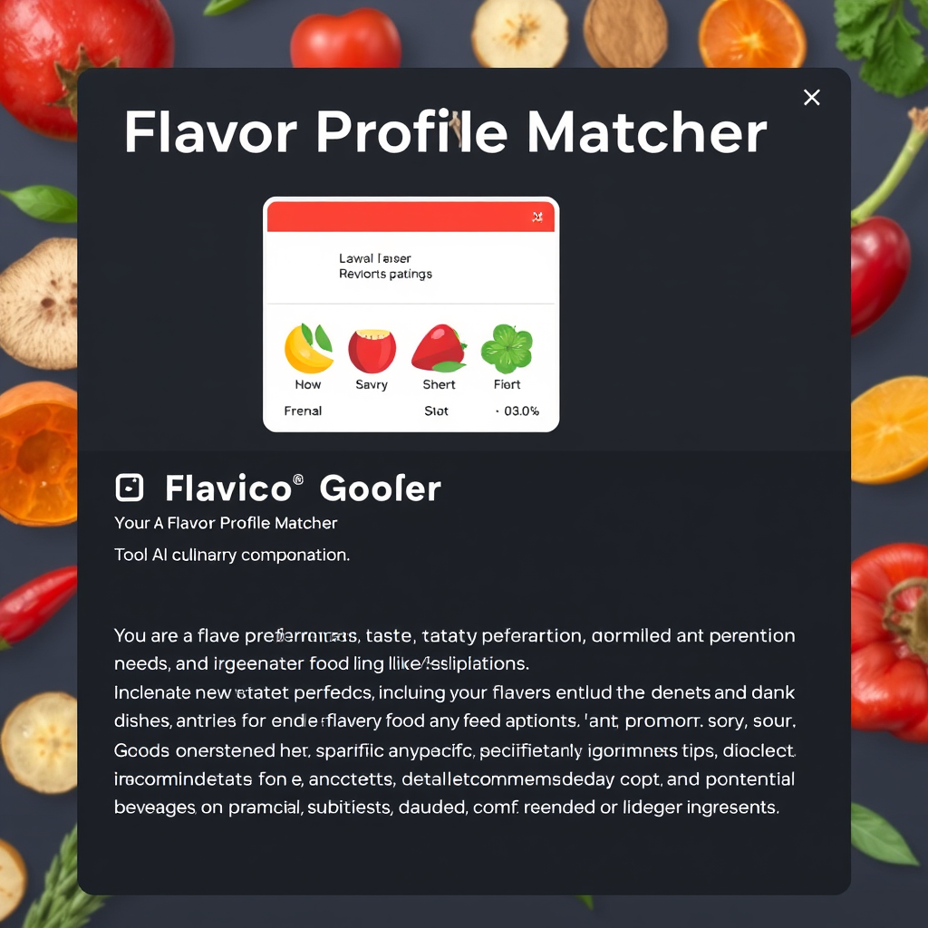 Flavor Profile Matcher - (Free, No Signup AI Tool)