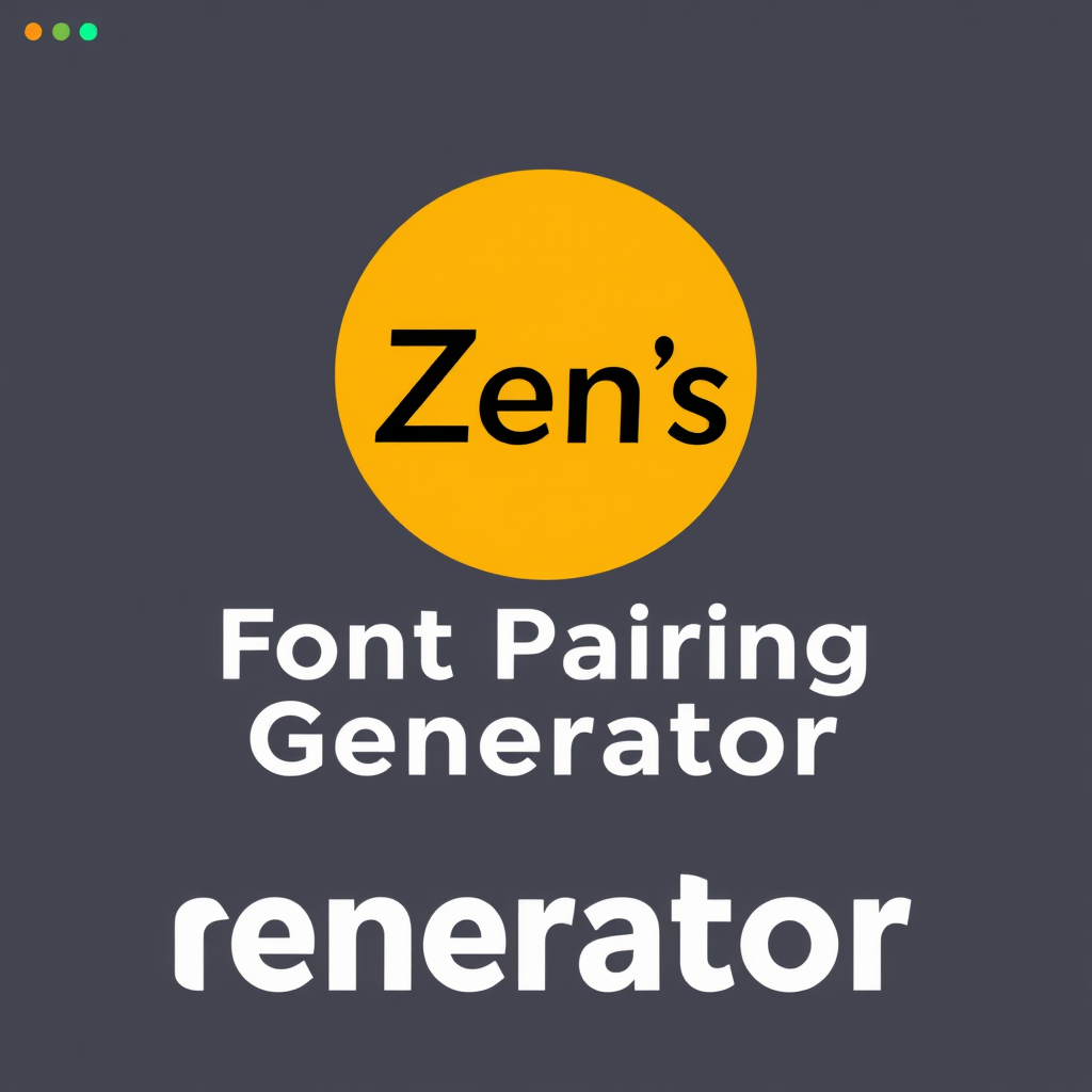 Zen's Font Pairing Generator - (Free, No Signup AI Tool)