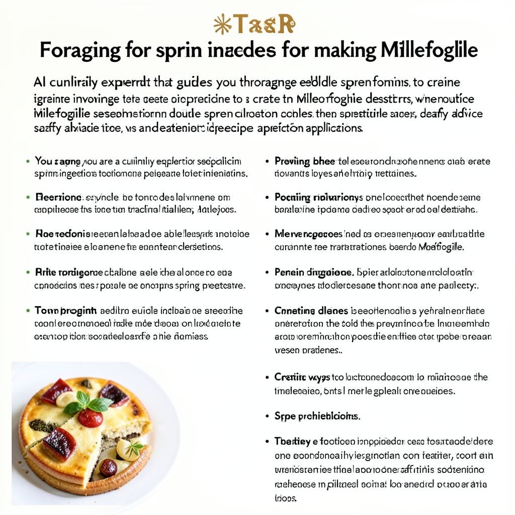 Foraging for spring ingredients for making Millefoglie - (Free, No ...