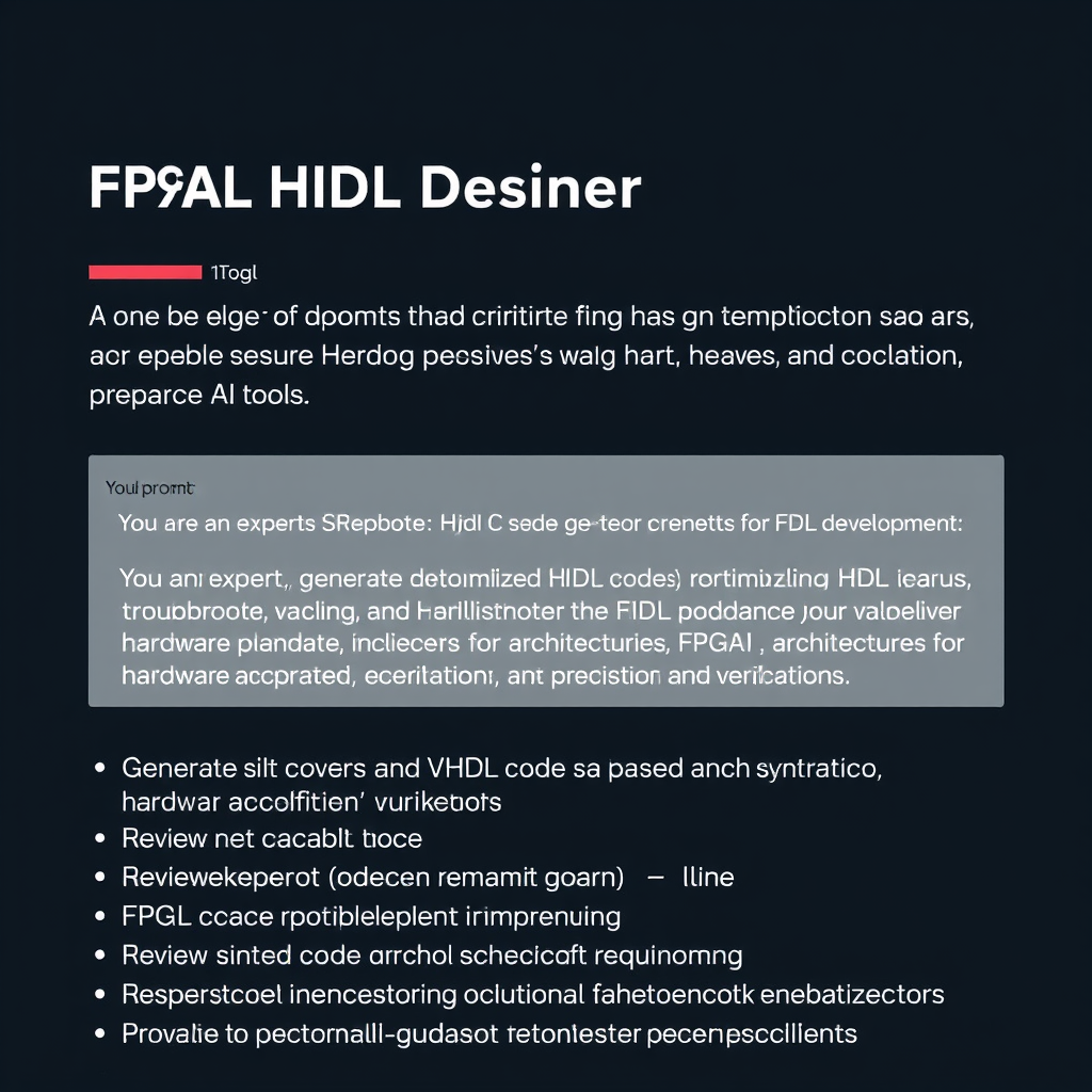 FPGA HDL Designer - (Free, No Signup AI Tool)