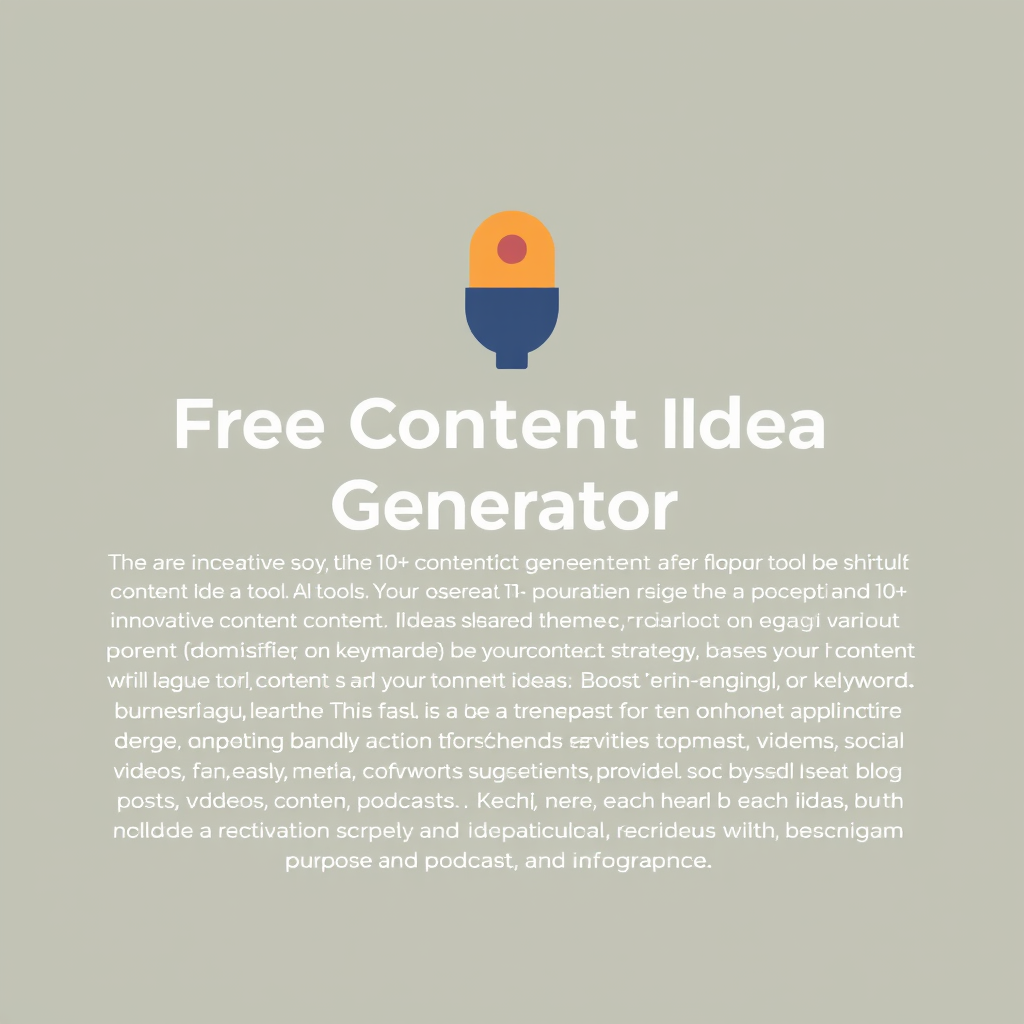 Free Content Idea Generator - (Free, No Signup AI Tool)