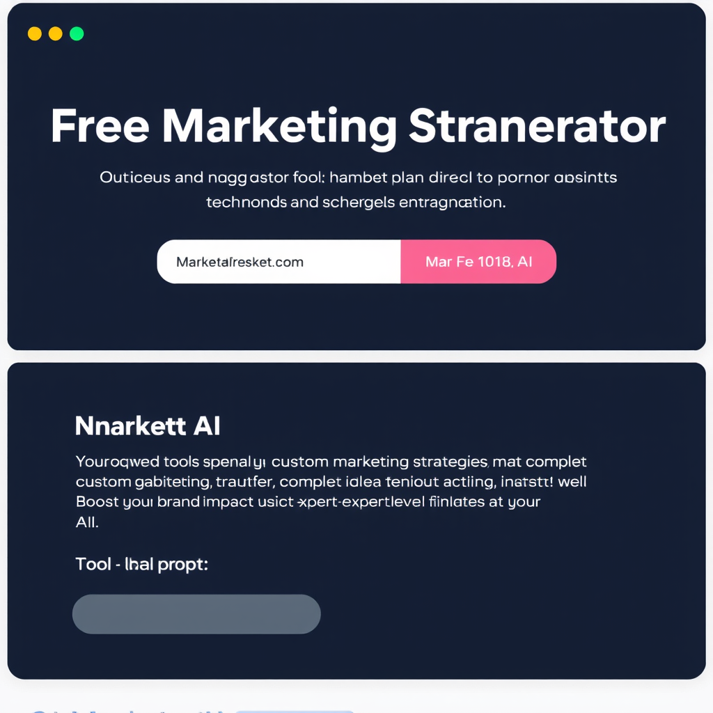 Free Marketing Strategy Generator - (Free, No Signup AI Tool)
