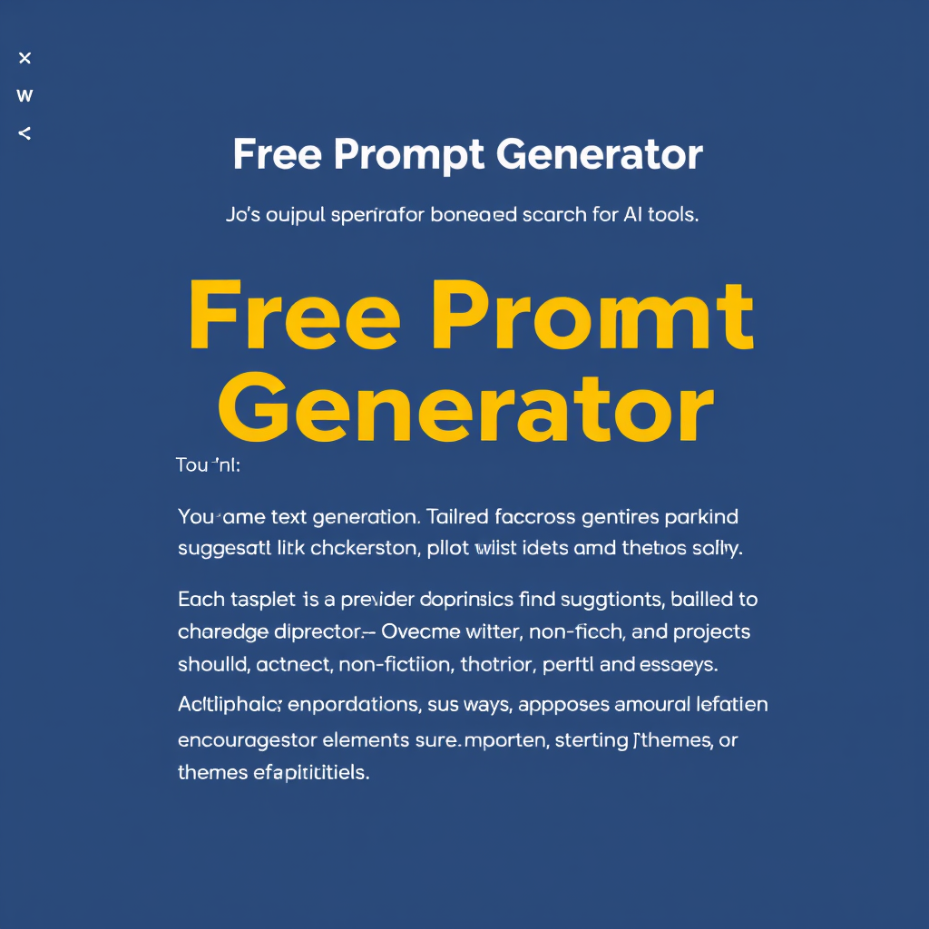 Free Prompt Generator - (Free, No Signup AI Tool)