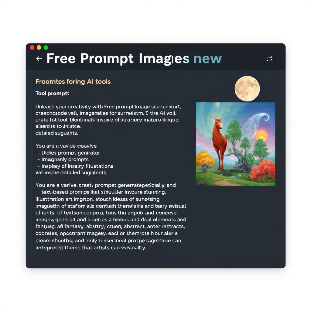 Free Prompt Image Generator - (Free, No Signup AI Tool)