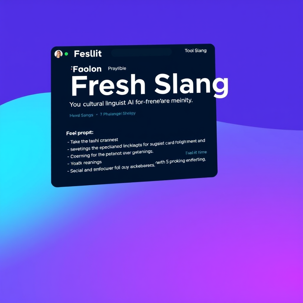 Fresh Slang - (Free, No Signup AI Tool)