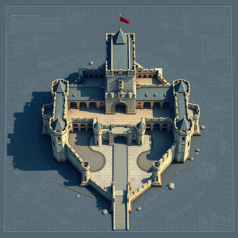Real Castle Blueprints Castle Floor Plan Hi Res Stock Photography And