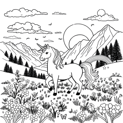Coloring book: Enchanted World To Color: Cute Animals And Magical ...