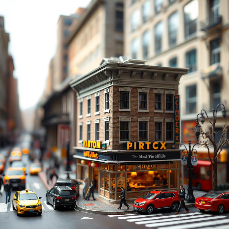 Hyper-Realistic Miniature Scene in a Bustling Urban Setting - (Free, No ...