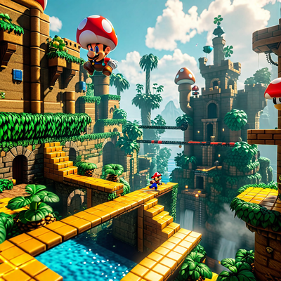 Super Mario level generator - AI Tool by @andrei53