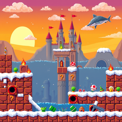 Super Mario level generator - Free AI Tool by @andrei53