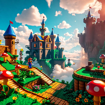 Super Mario level generator - AI Tool by @andrei53