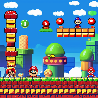 Super Mario level generator - AI Tool by @andrei53
