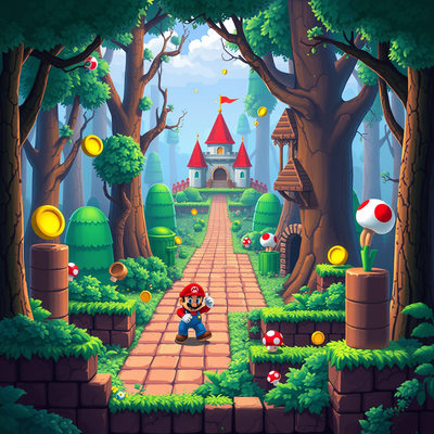Super Mario level generator - Free AI Tool by @andrei53