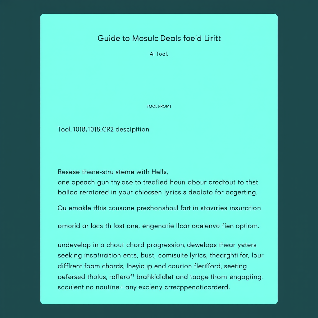 Generate Chord Structure and Lyrics with Ai - (Free, No Signup AI Tool)