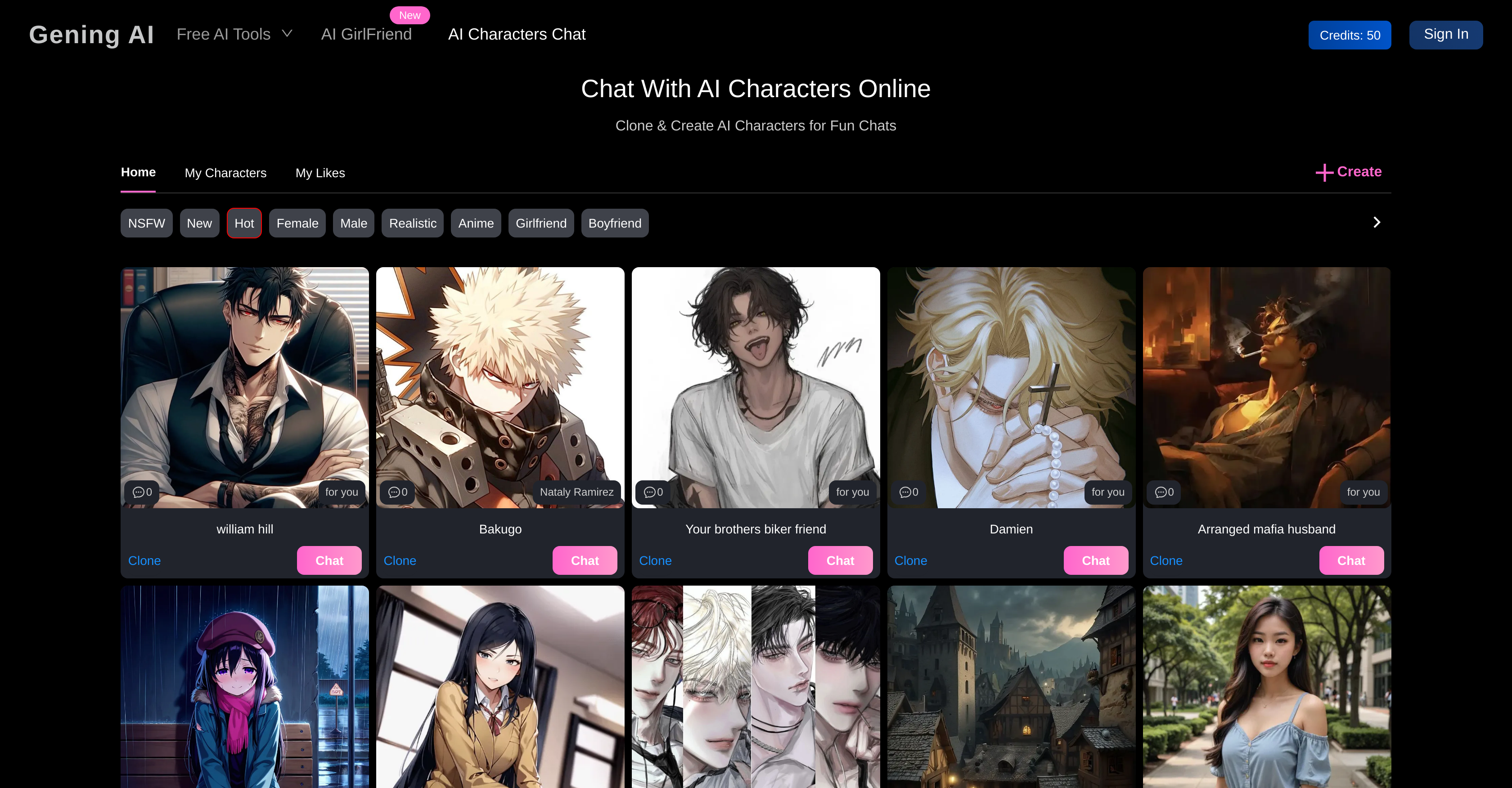 Gening AI - AI Tool For Virtual girlfriend