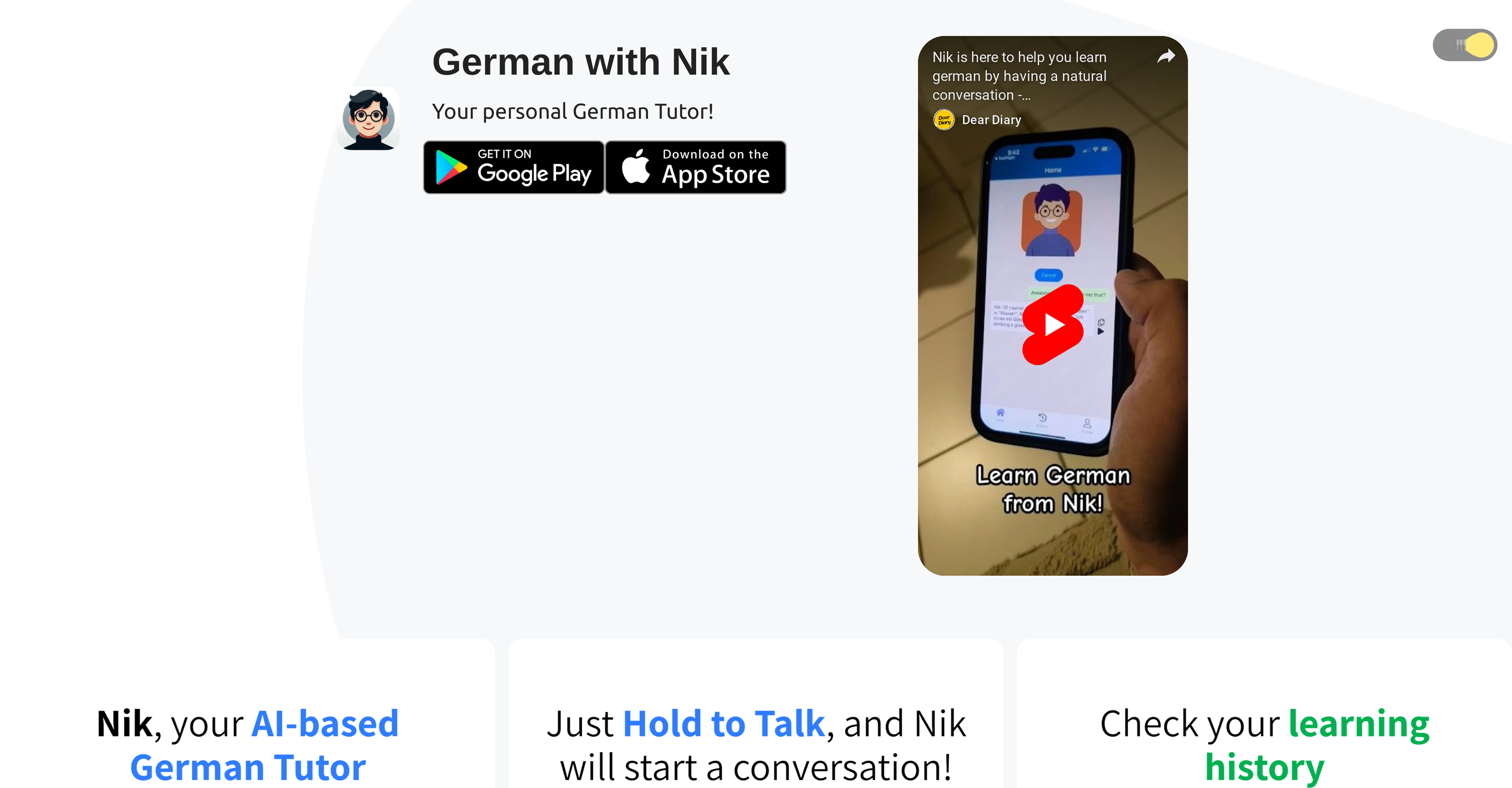 German with Nik - AI Tool For German lessons
