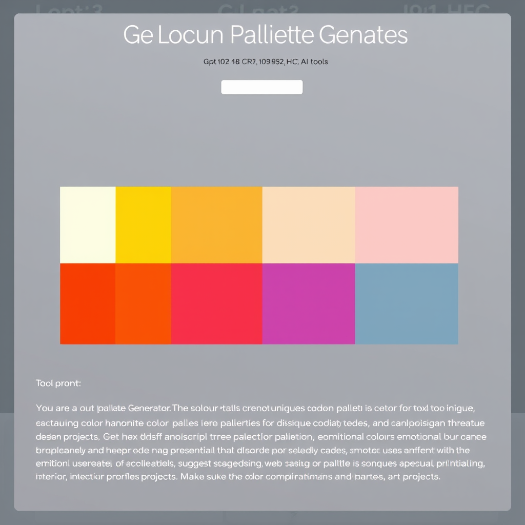 Gpt3 Colour Palette Generator - (Free, No Signup AI Tool)
