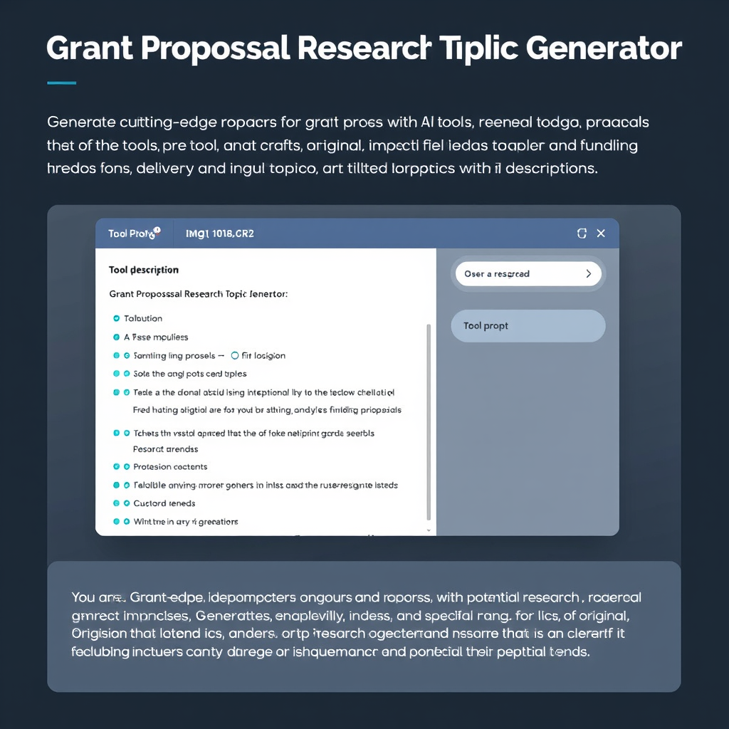 Grant Proposal Research Topic Generator - (Free, No Signup AI Tool)
