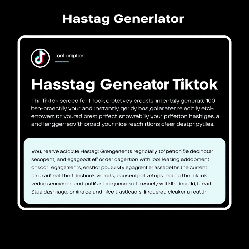 Hashtag Generator Tiktok - (Free, No Signup AI Tool)