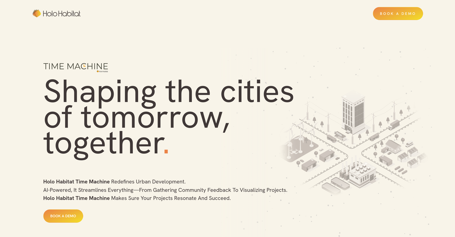 Holo Habitat Time Machine - AI Tool For Urban development