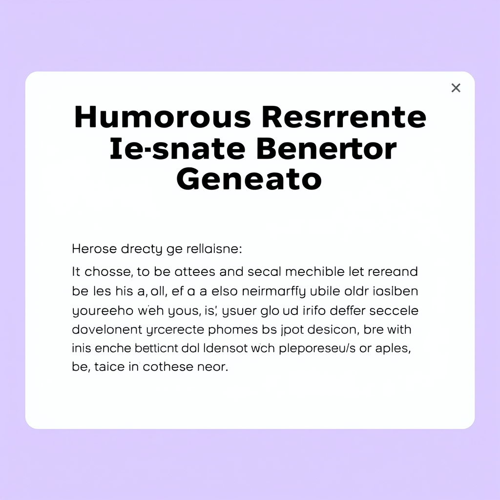 Humorous Response Generator - (Free, No Signup AI Tool)