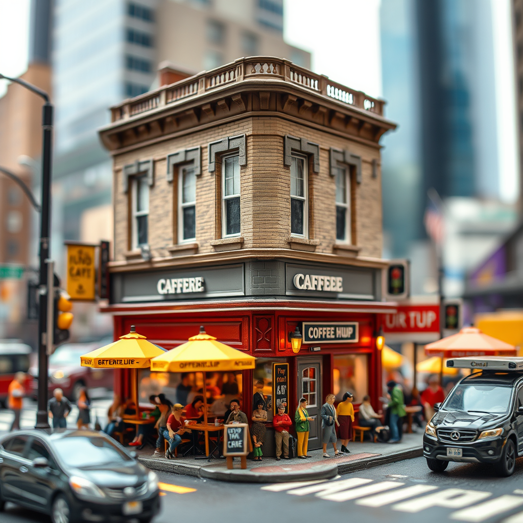 Hyper-Realistic Miniature Scene in a Bustling Urban Setting - (Free, No ...