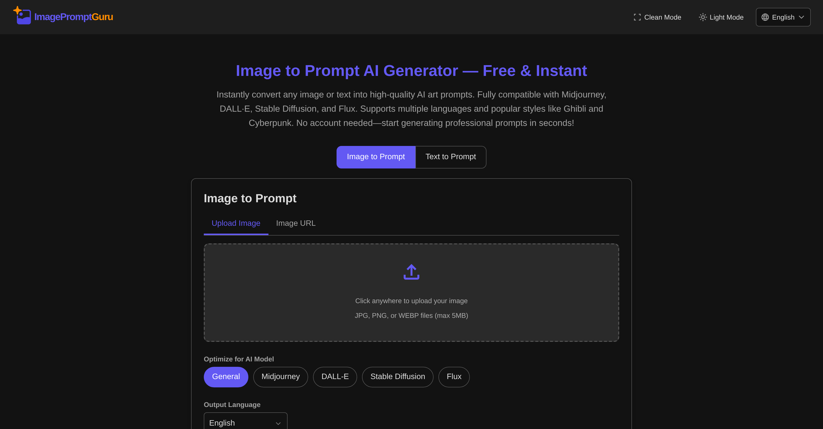 ImagePromptGuru - AI Tool For Image to prompt