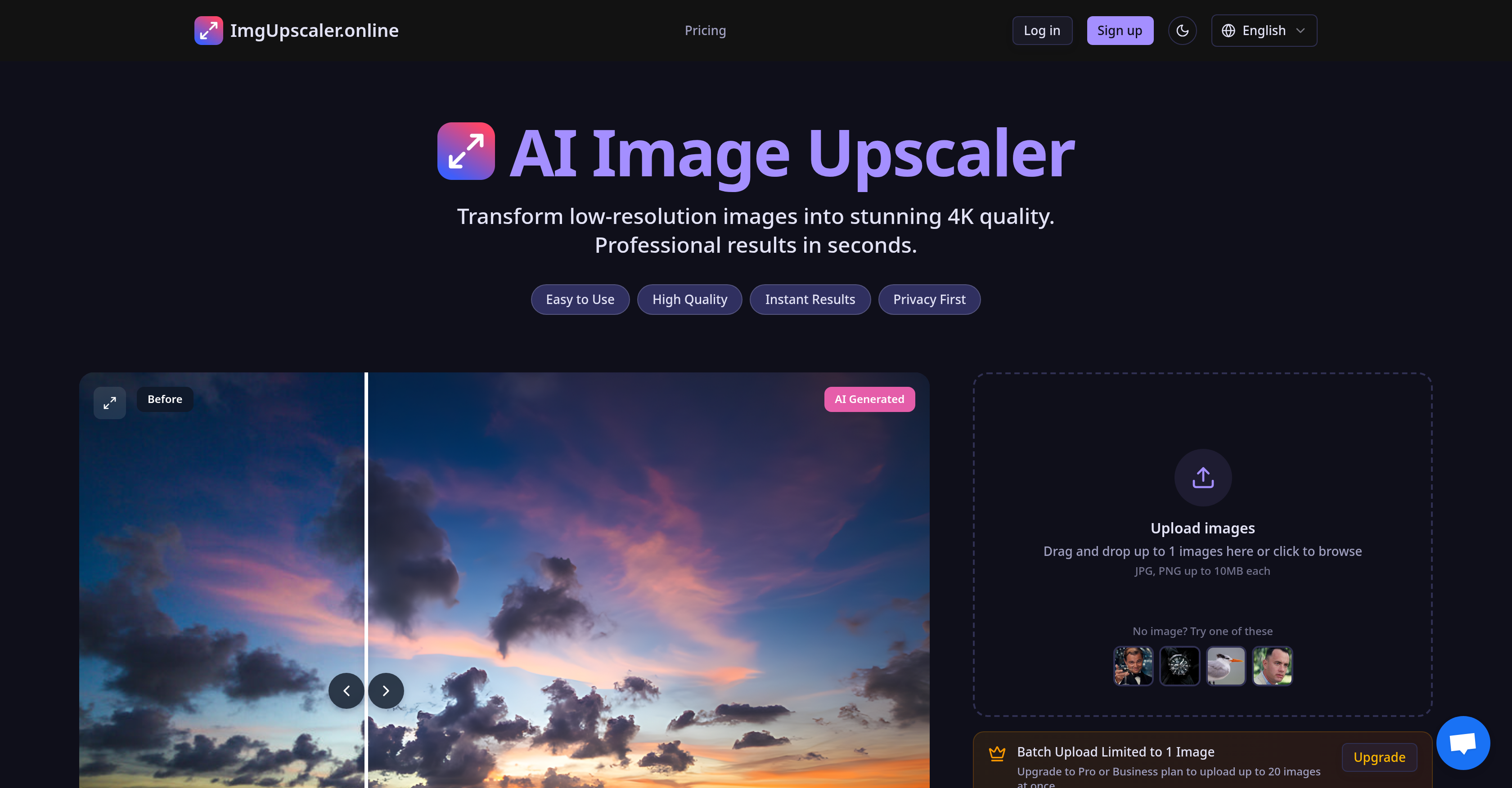 ImgUpscaler.Online - AI Tool For Image upscaling