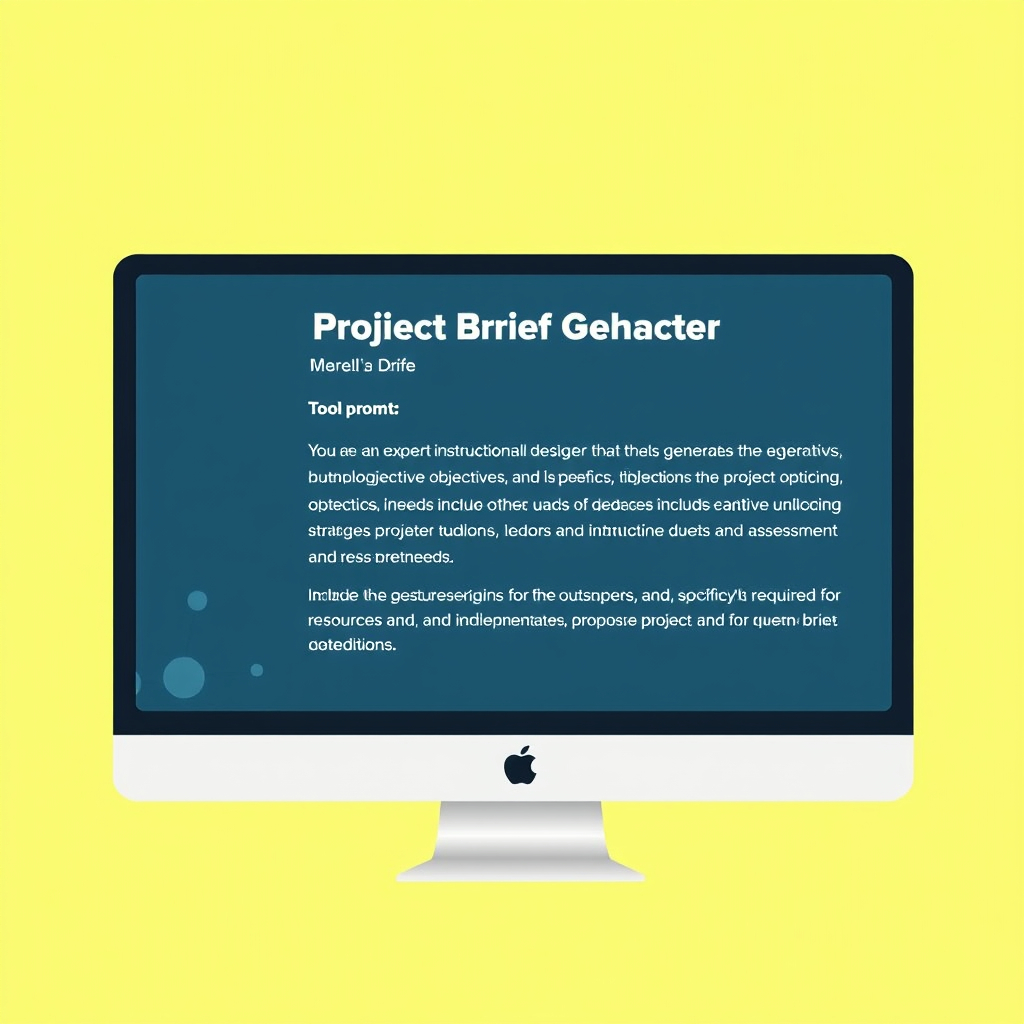 Instructional Design Project Brief Generator - (Free, No Signup AI Tool)
