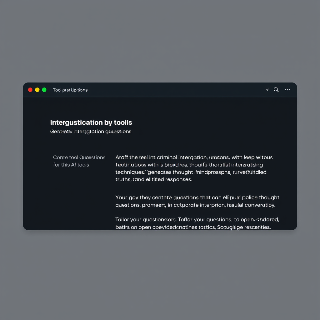 Interrogation Questions - (Free, No Signup AI Tool)