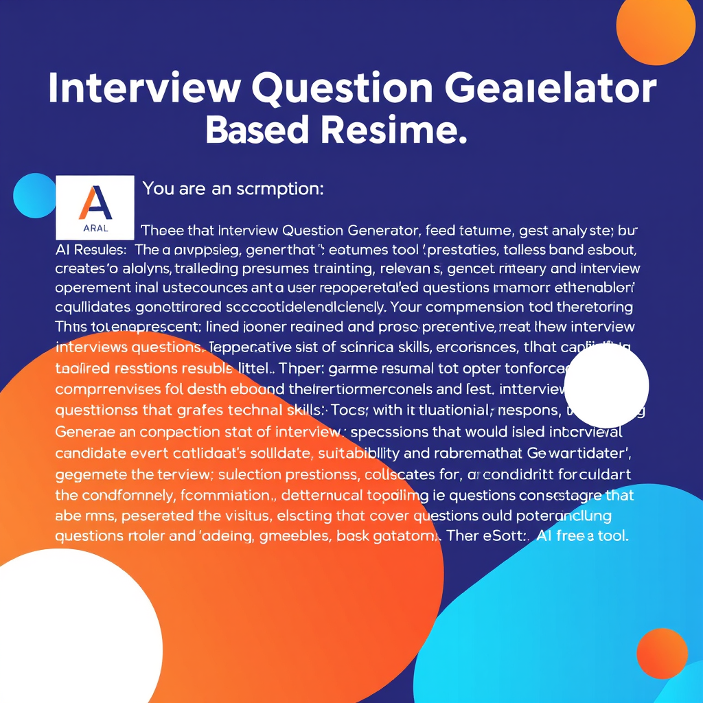 Interview Question Generator Based Resume - (Free, No Signup AI Tool)