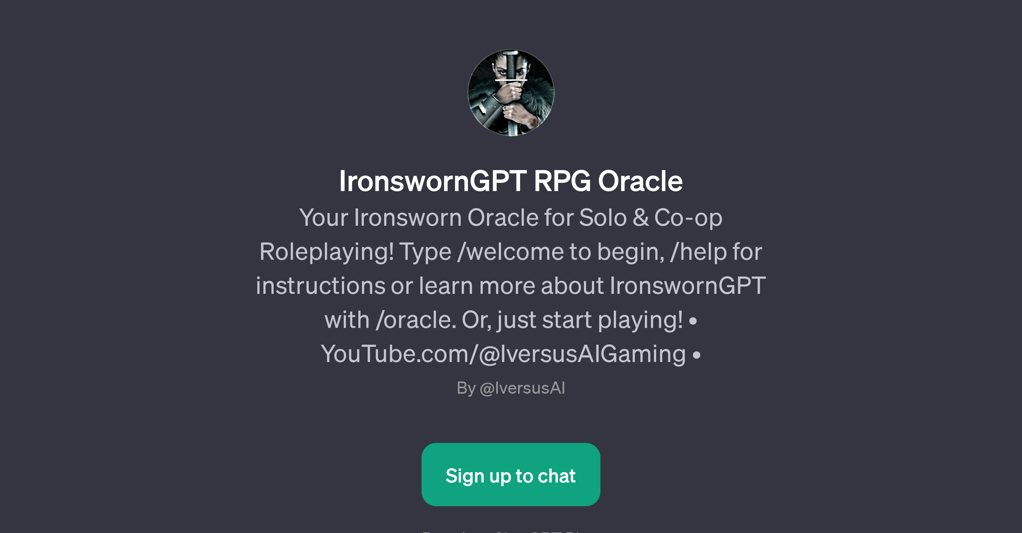 IronswornGPT RPG Oracle - Role-playing guidance - TAAFT