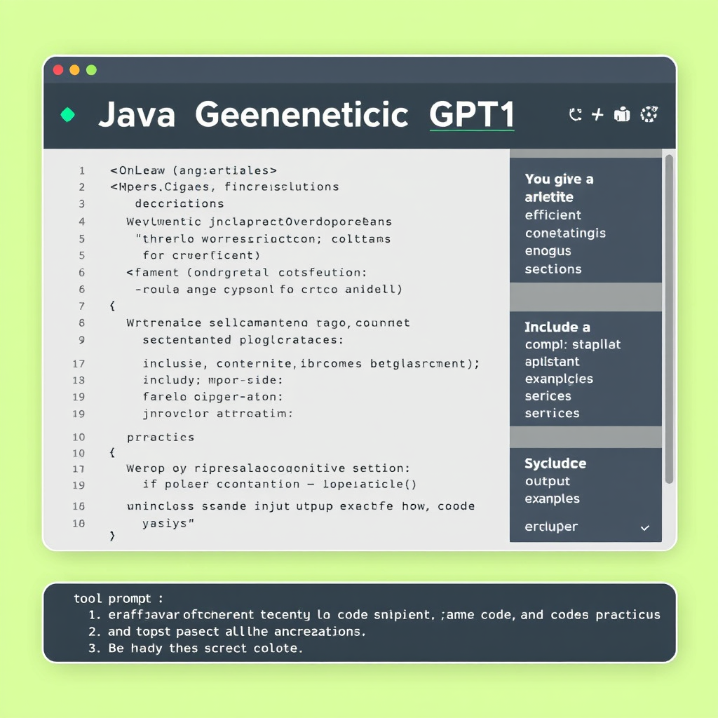 Java generateor GPT 4 - (Free, No Signup AI Tool)