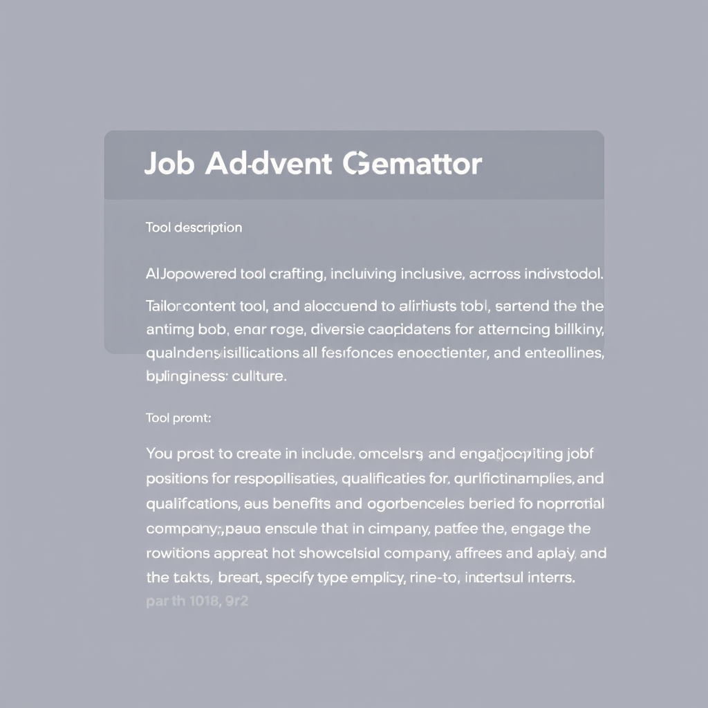 Job Advert Generator - (Free, No Signup AI Tool)