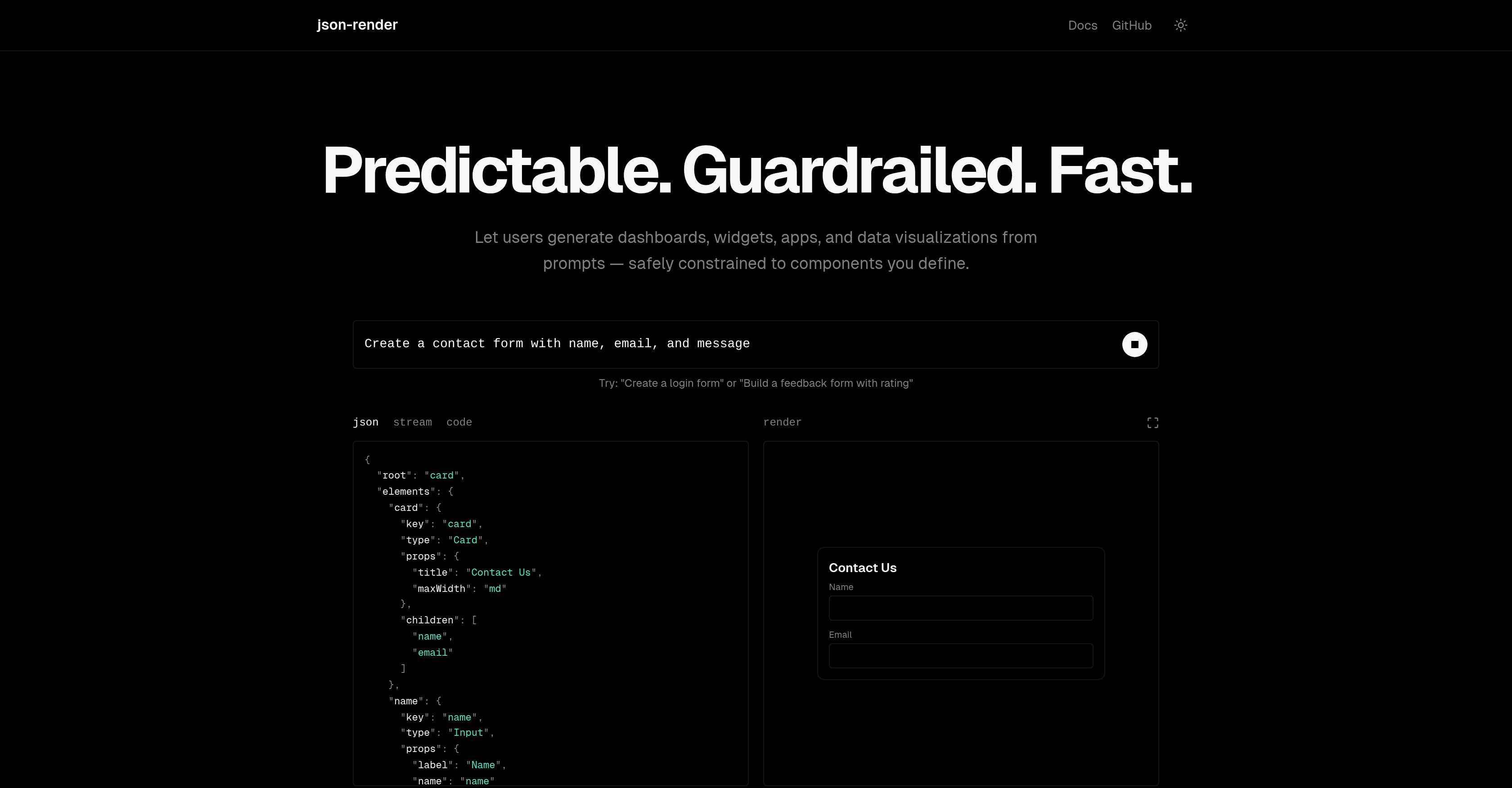 Json-Render - AI Tool For UI components