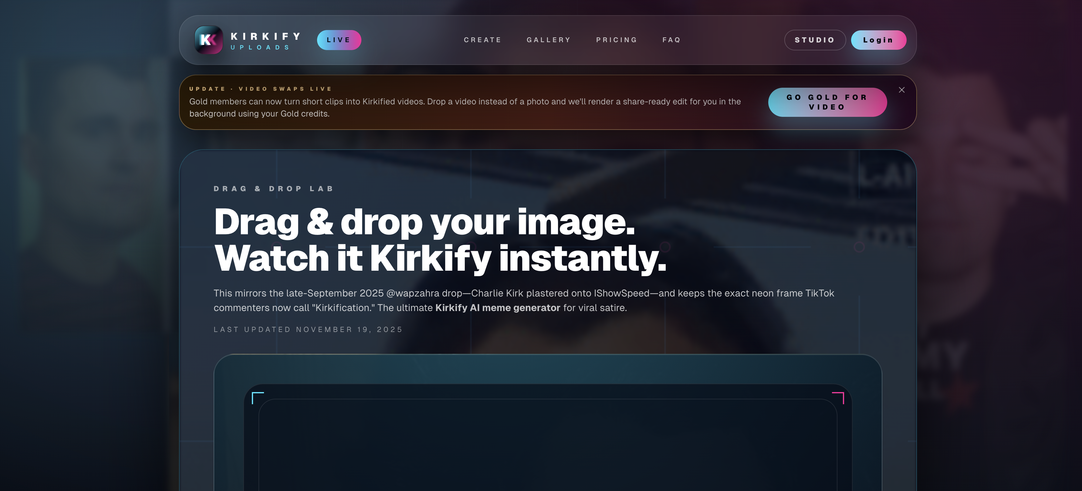 Kirkify AI - AI Tool For Kirkification