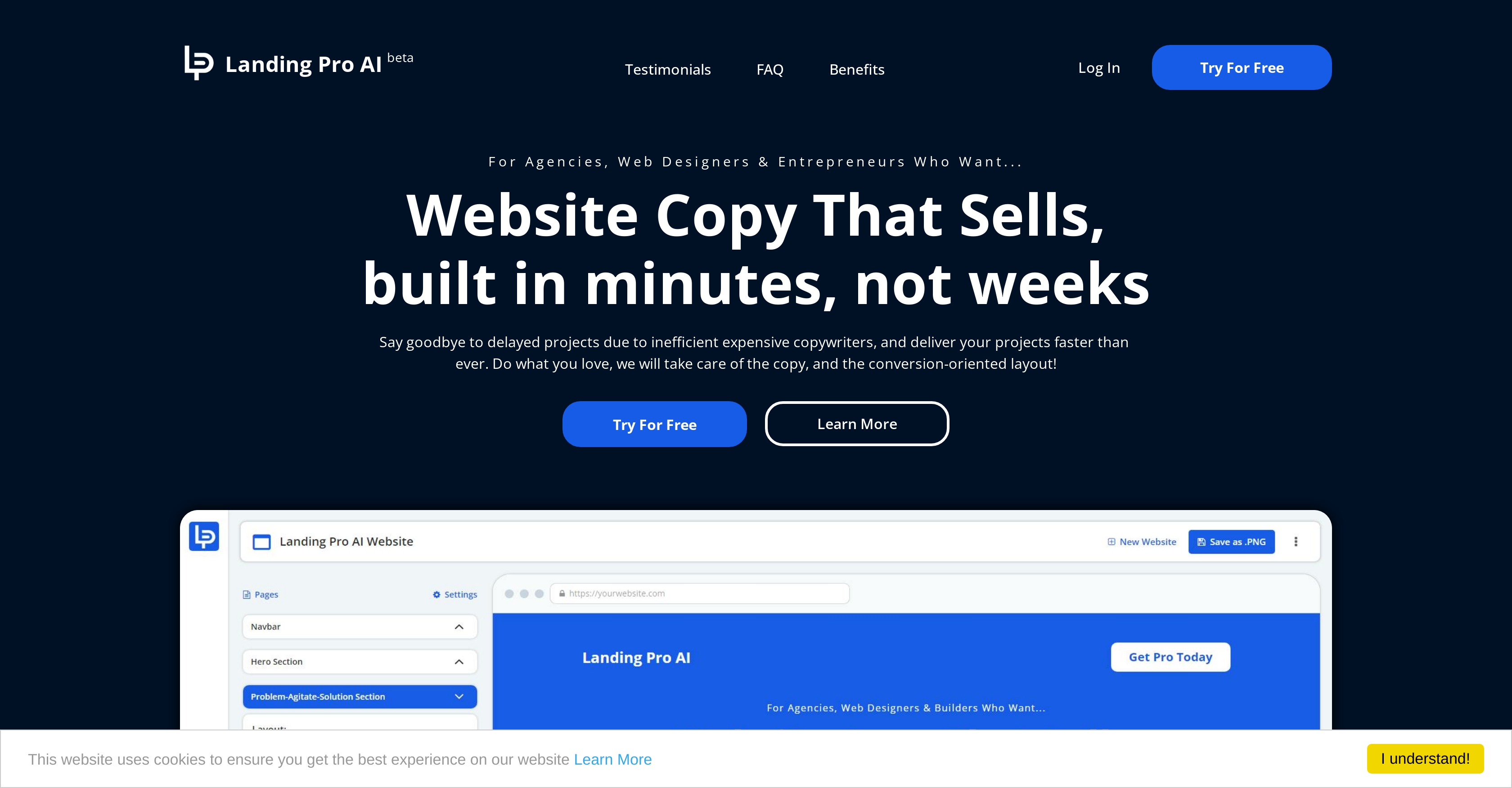 LandingPro AI - Website copywriting - TAAFT