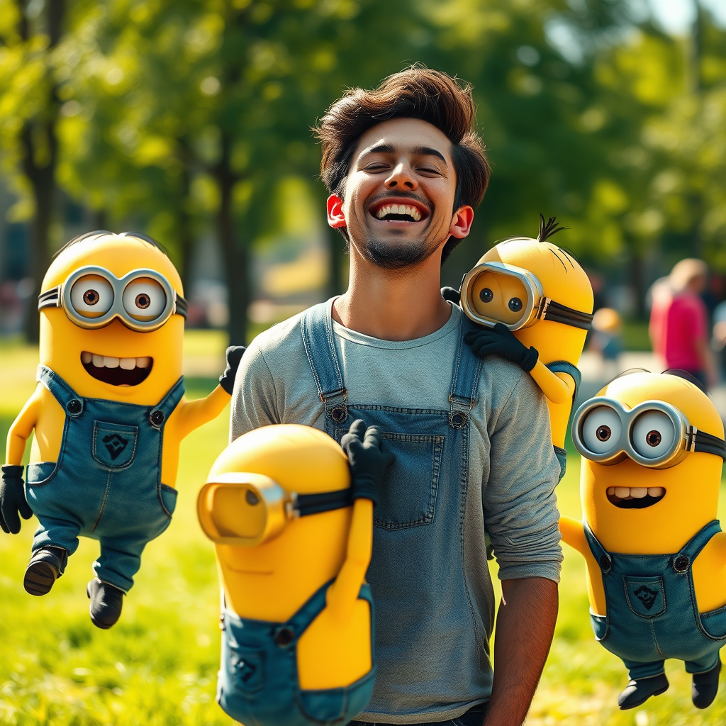 Laughing with the Minions at the Park - (Free, No Signup AI Tool)